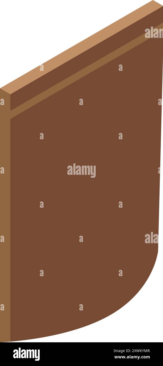 Vertical brown paper packaging is standing up isolated on white ...
