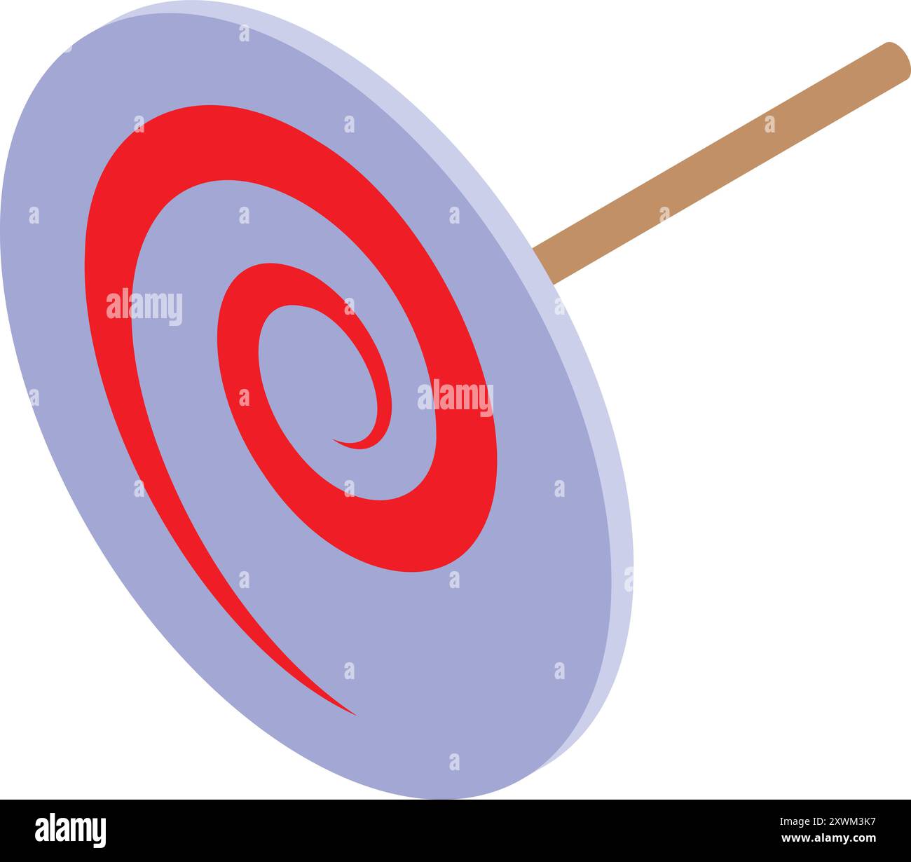 Round candy with red swirl pattern, a classic lollipop design Stock ...