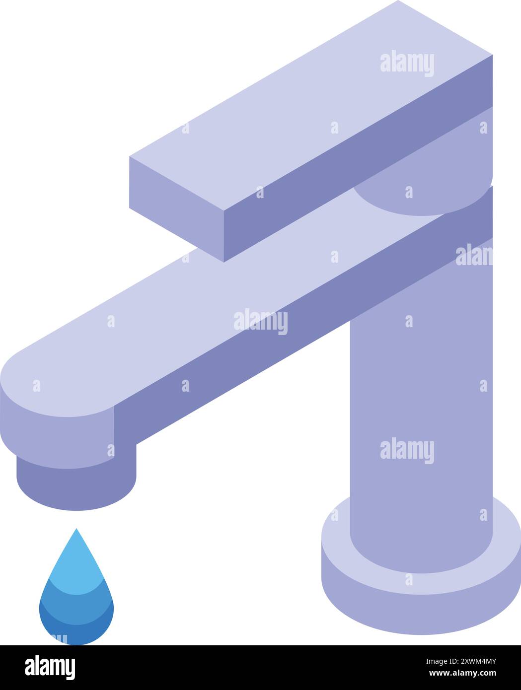 Water faucet is dripping, wasting water and showing a potential ...