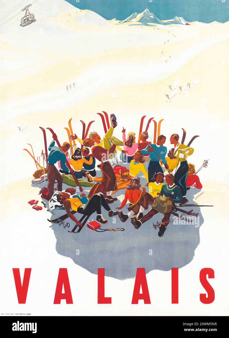 Valais, 1942 Schweiz, Suisse, Switzerland - Travel poster by Martin ...