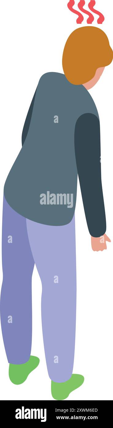 Adult person suffering from anxiety Stock Vector Images - Alamy