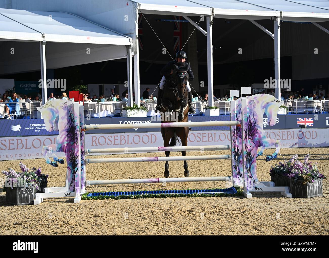 LONDON, ENGLAND: 16th August 2024: Jack Whitaker a rider who completed ...