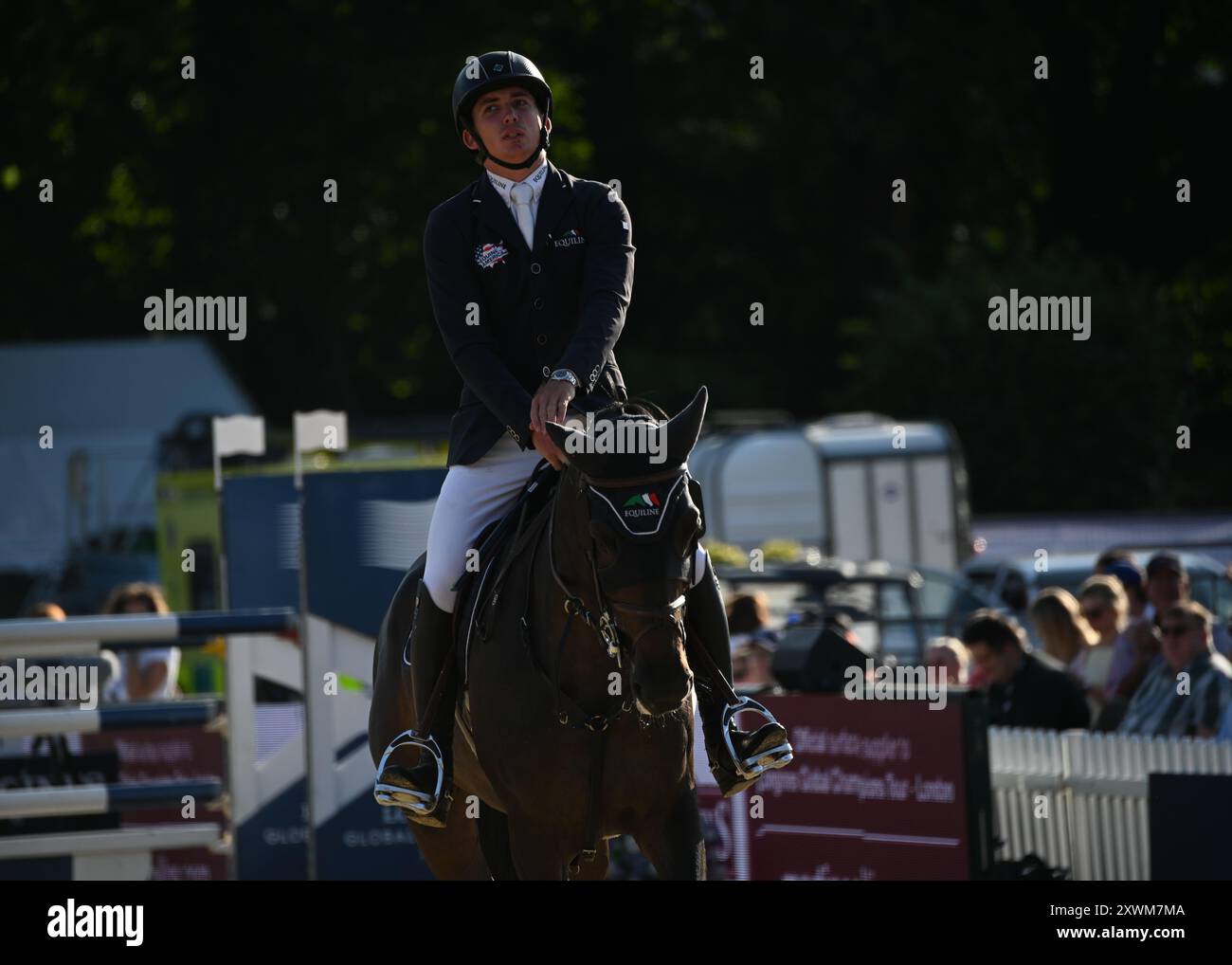 LONDON, ENGLAND: 16th August 2024: Jack Whitaker a rider who completed ...