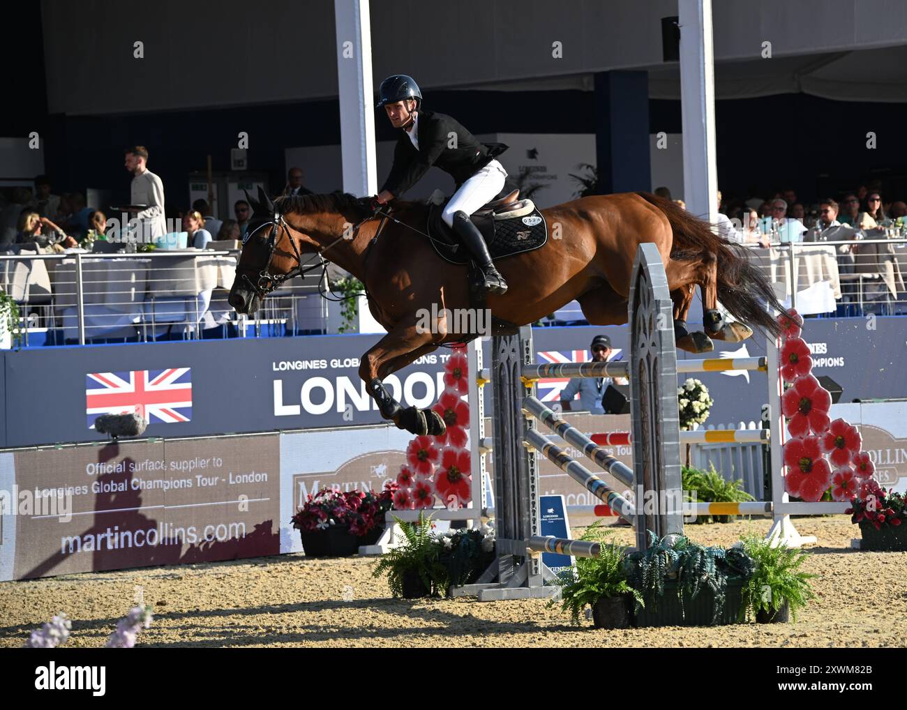 LONDON, ENGLAND: 16th August 2024: Kyle Timm a rider who completed the ...