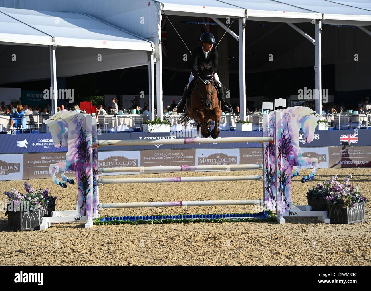 LONDON, ENGLAND: 16th August 2024: Kyle Timm a rider who completed the ...