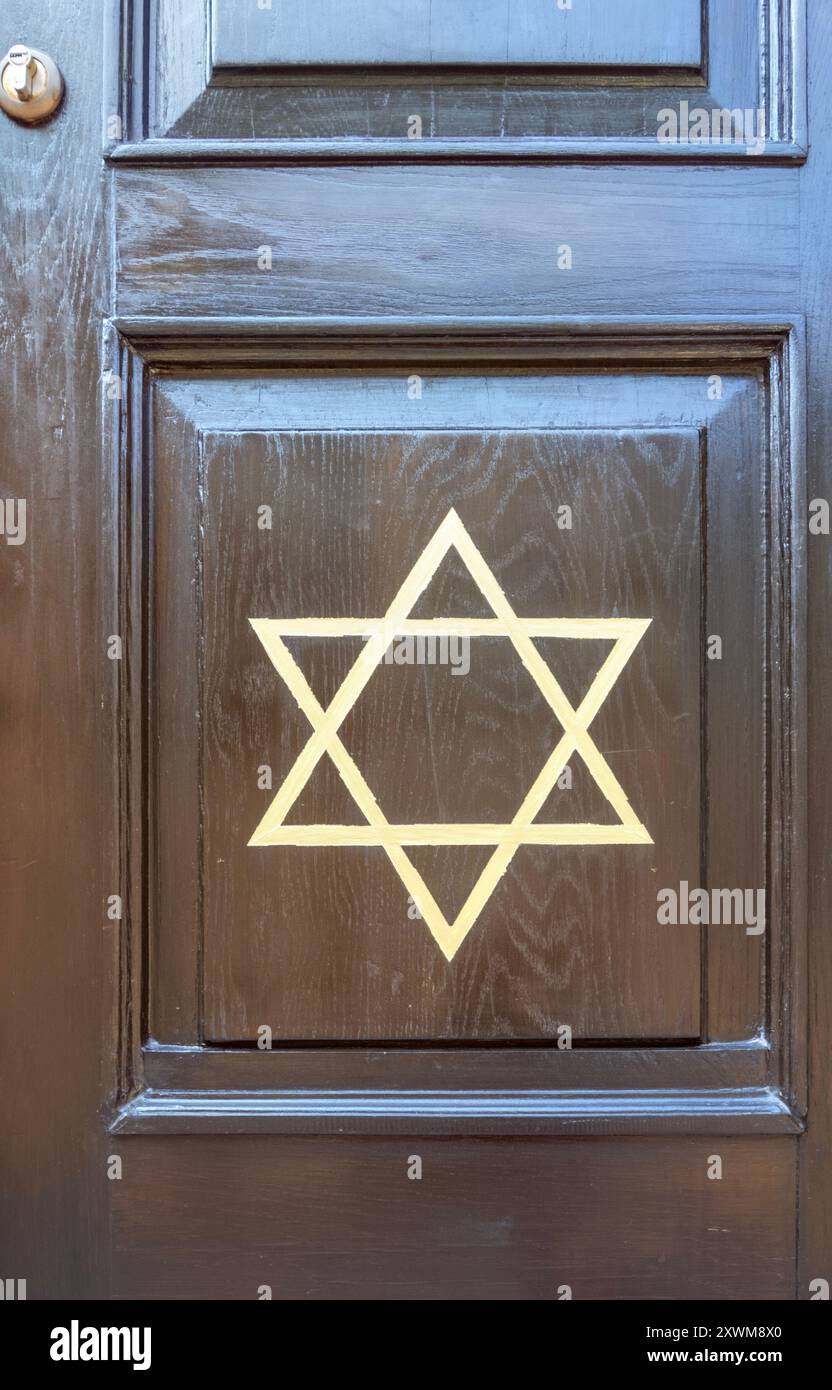 Star of David sign on the door of the Old Kahal Shalom Synagogue in ...