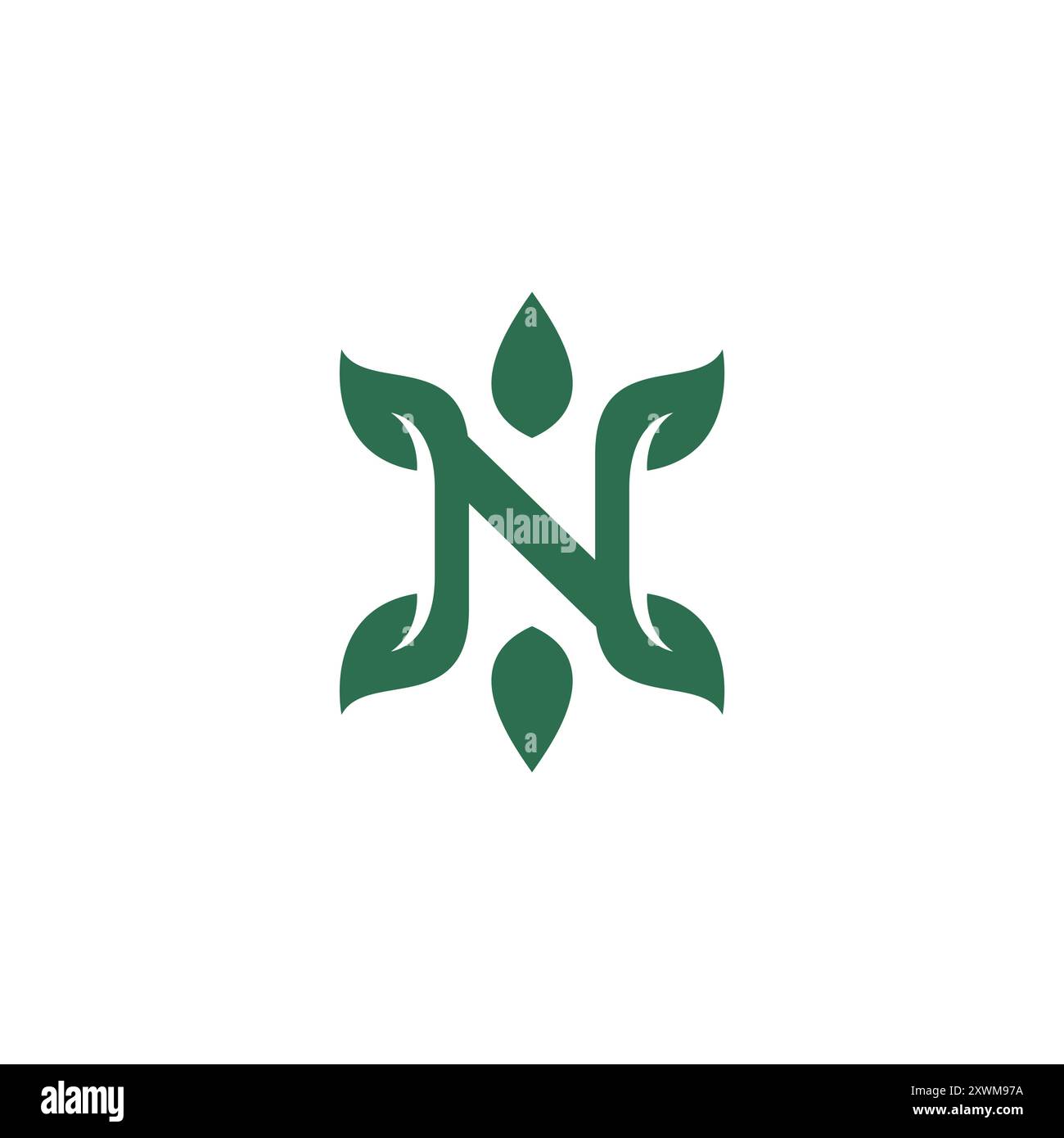 Letter N Leaf logo vector. nature logo design Stock Vector Image & Art ...