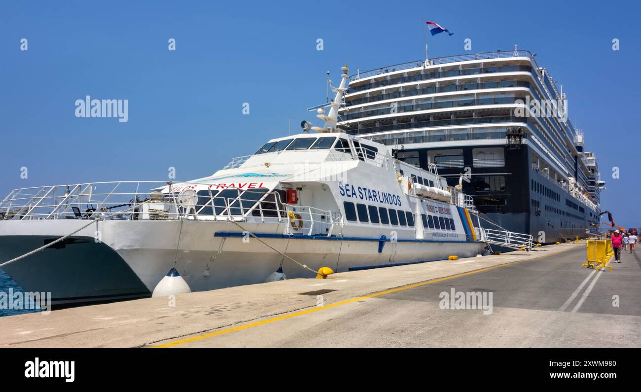 Sea Star Lindos Ferry at Rhodes Port, Greece Stock Photo - Alamy
