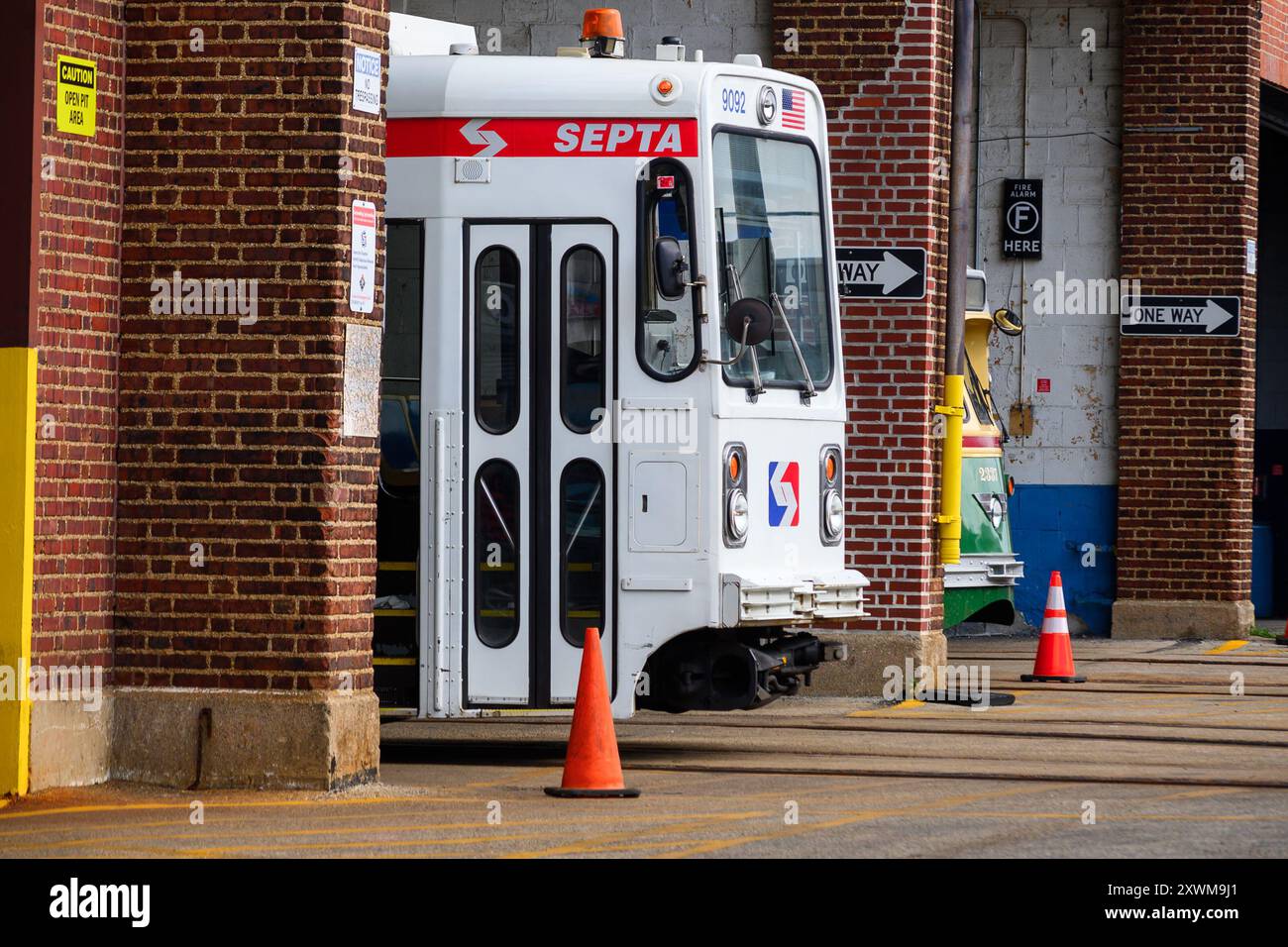 SEPTA Trolley at Callowhill District in West Philadelphia Stock Photo ...