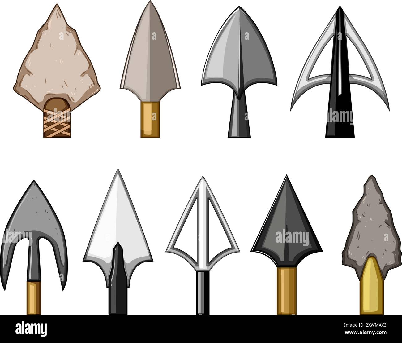 arrowhead set cartoon vector illustration Stock Vector Image & Art - Alamy