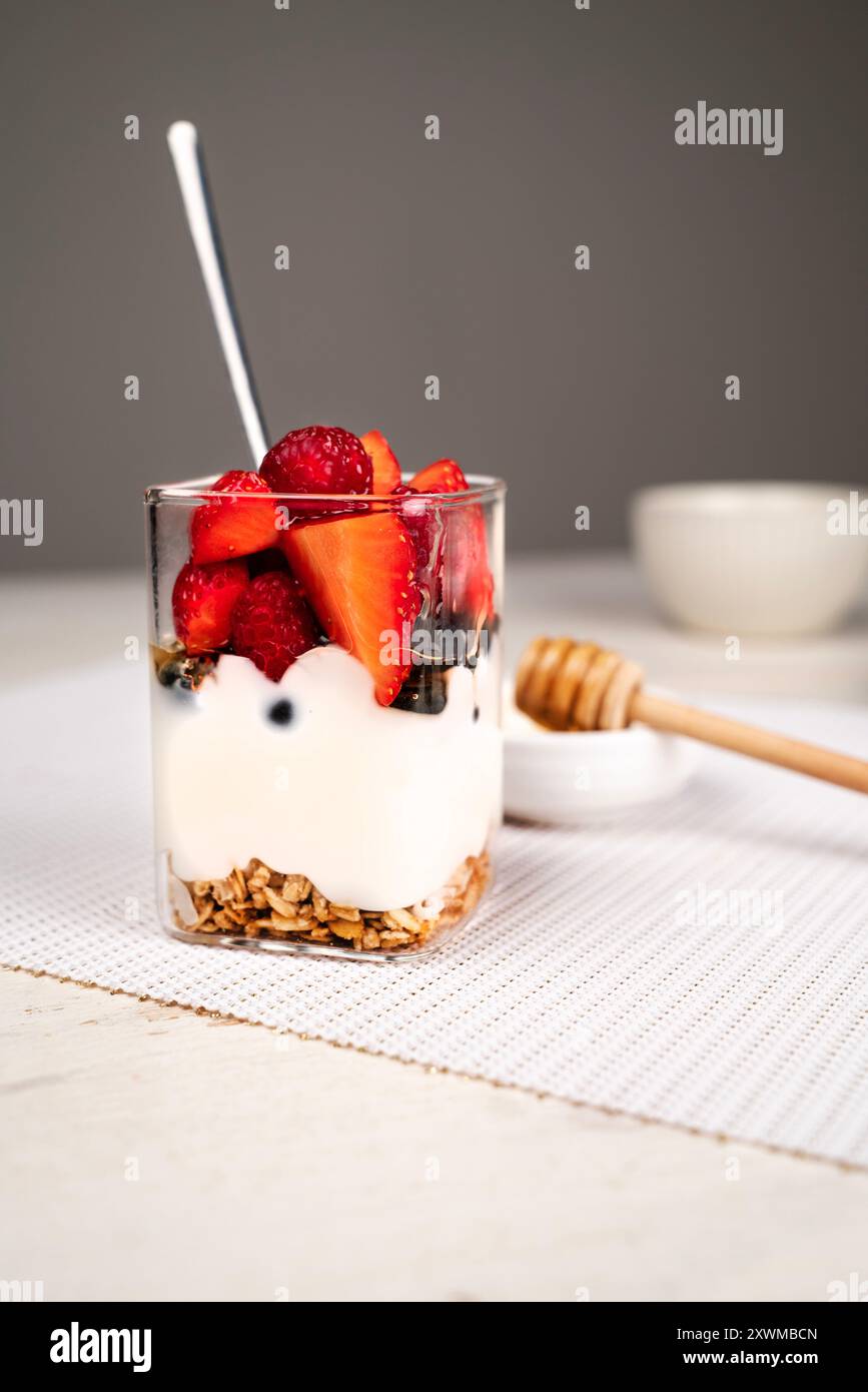 Yoghurt fruit berries hi-res stock photography and images - Alamy