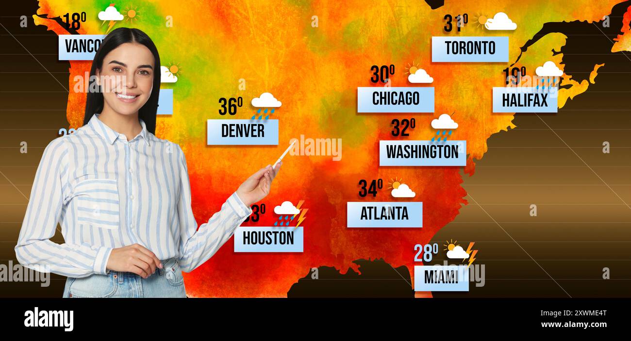 Weather presenter map hi-res stock photography and images - Alamy