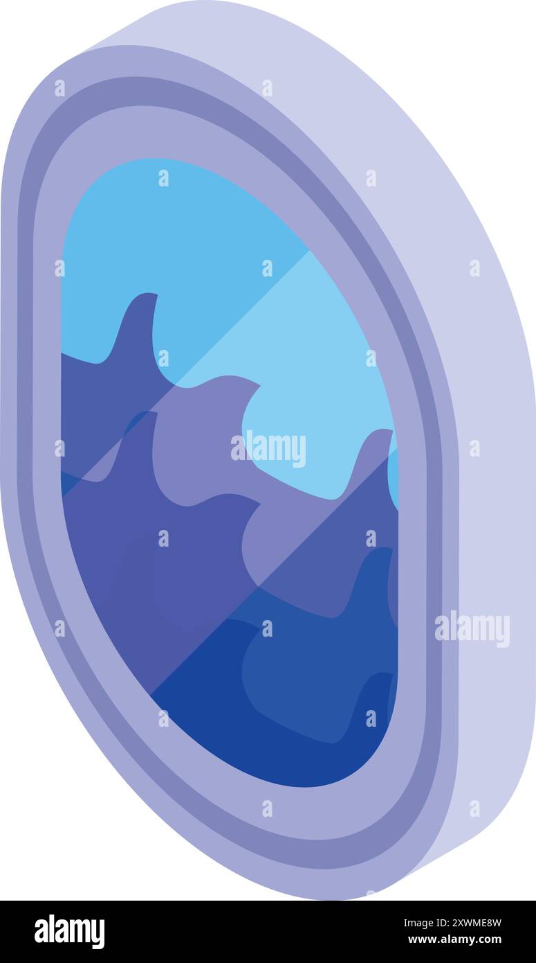 Airplane window showing blue sky and fluffy clouds during flight ...