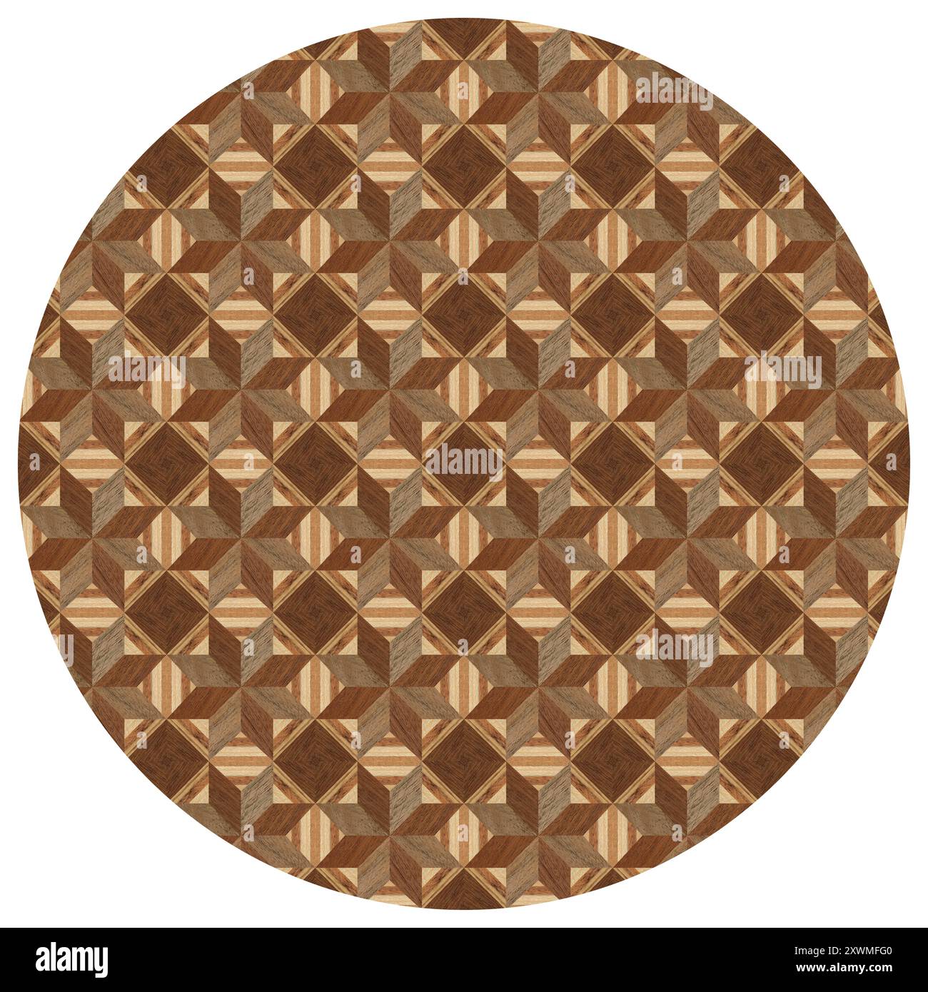 Wooden marquetry, patterns created from the combination of different ...
