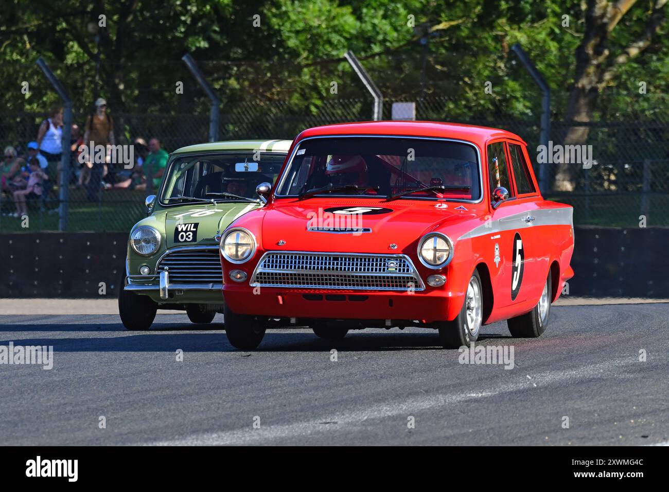 Pete Chambers, Lotus Ford Cortina Mk1, Nick Swift, Morris Cooper S ...