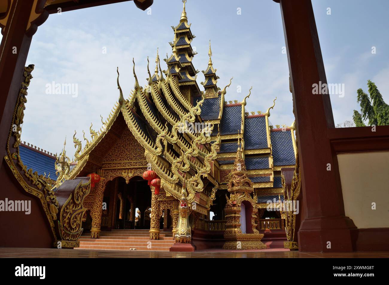 Wat Phiphat Mongkhon, Thung Saliam, Thung Saliam District, Sukhothai, Thailand, Asia Stock Photo ...