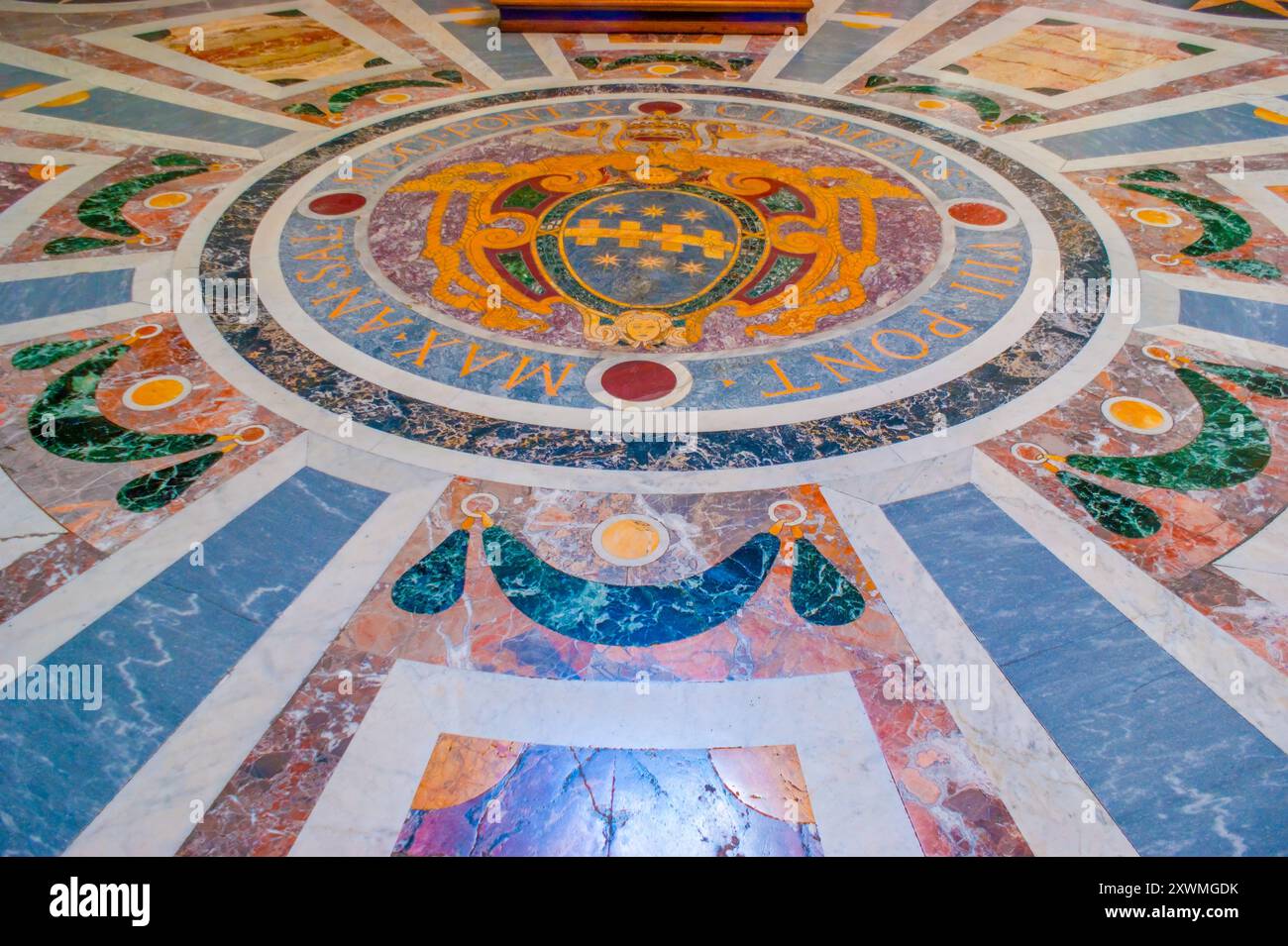 VATICAN CITY - JANUARY 13, 2019: The coat of Arms of Pope Clement VIII ...