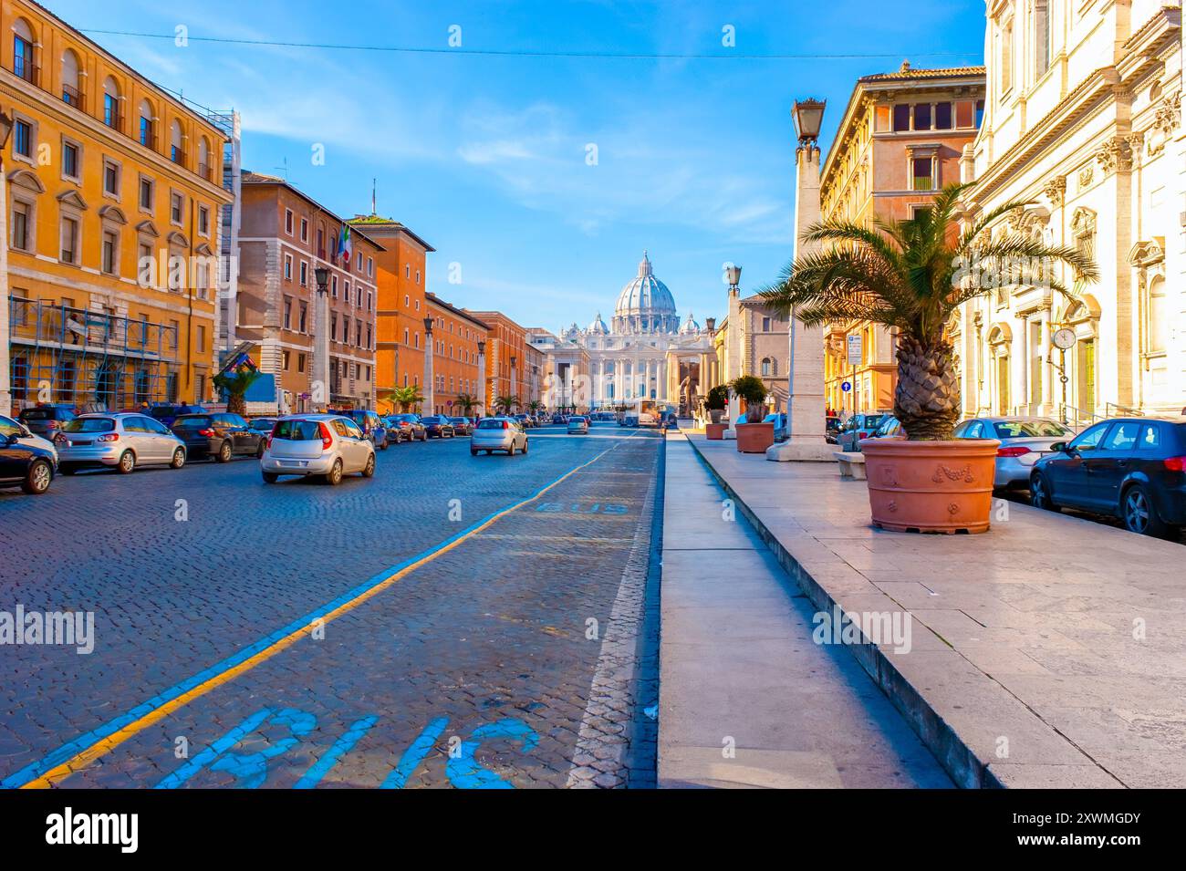 Via della Conciliazione, the large street, leading to Vatican City and ...