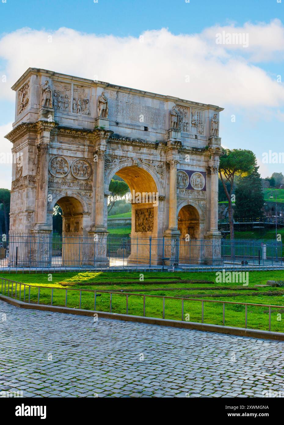 The Arch of Constantine, the Triumphal arch is a great example of ...