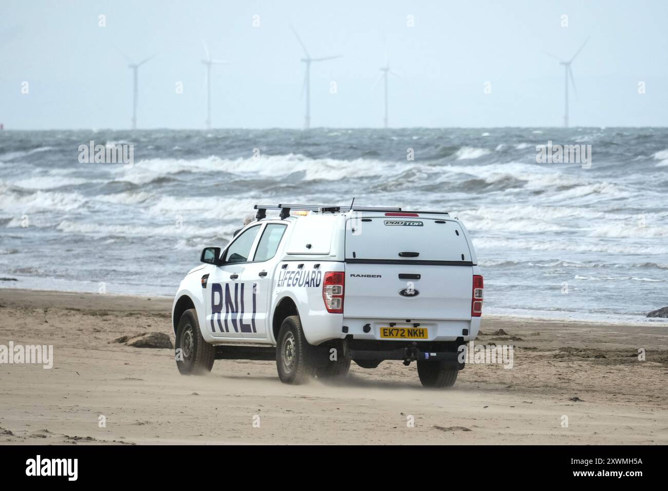 RNLI pick-up lifeguard van coastal area Formby Stock Photo - Alamy