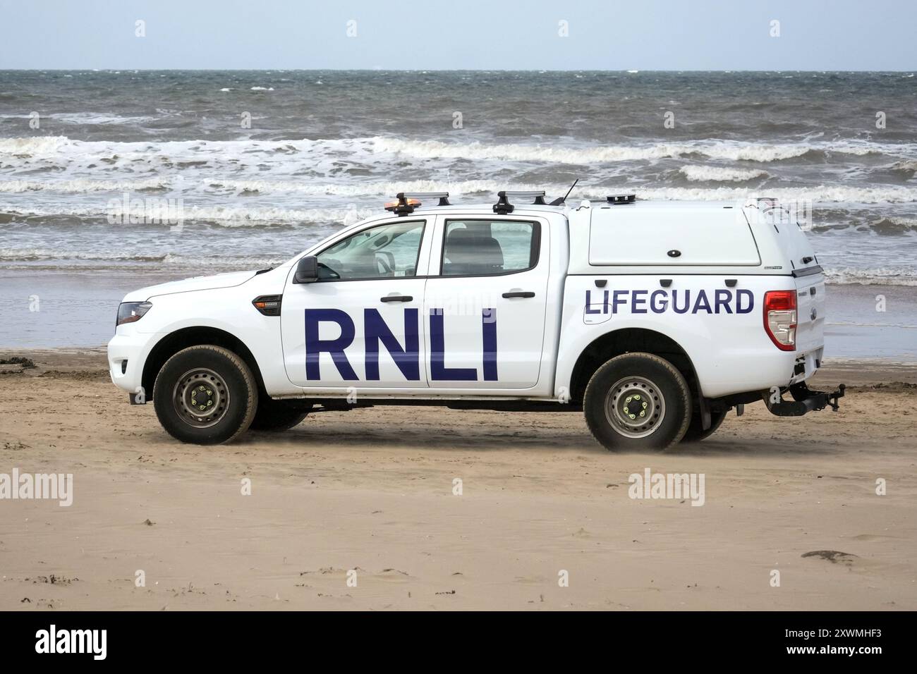 RNLI pick-up lifeguard van coastal area Formby Stock Photo - Alamy