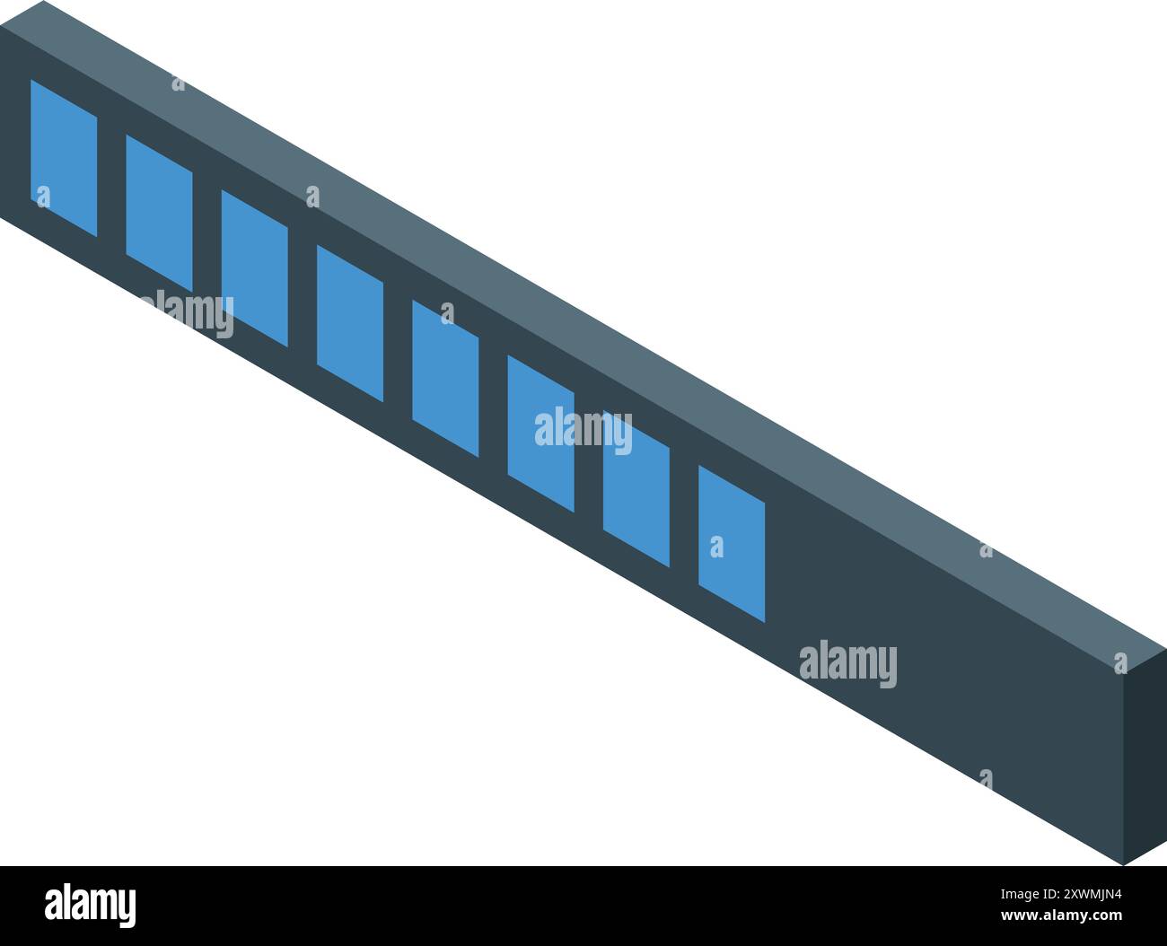 Loading bar showing progress status isometric icon Stock Vector Image ...