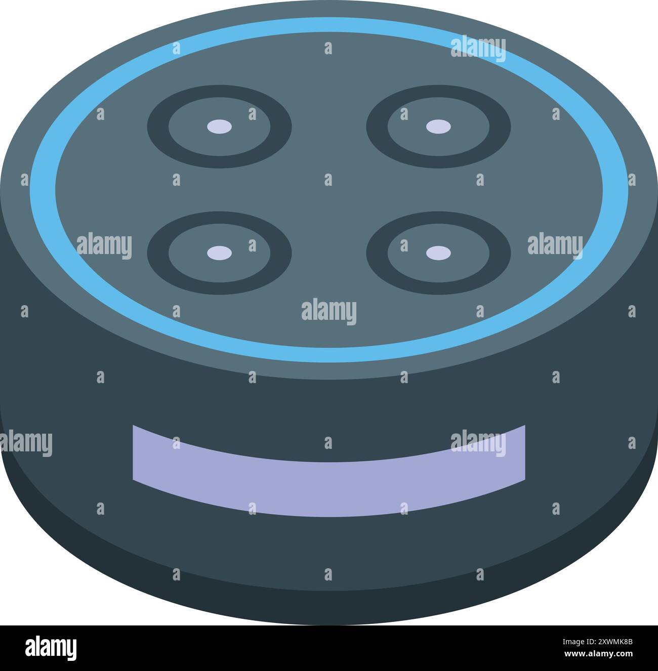 Smart speaker is waiting for activation to control smart home devices using voice commands Stock ...