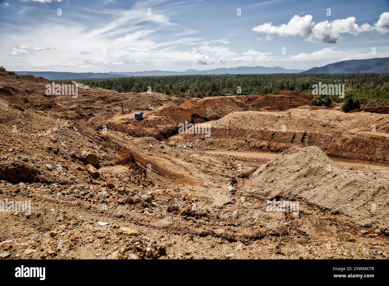 Nickel extraction, Mining in Labengki, Sulawesi, Indonesia, Asia Stock ...