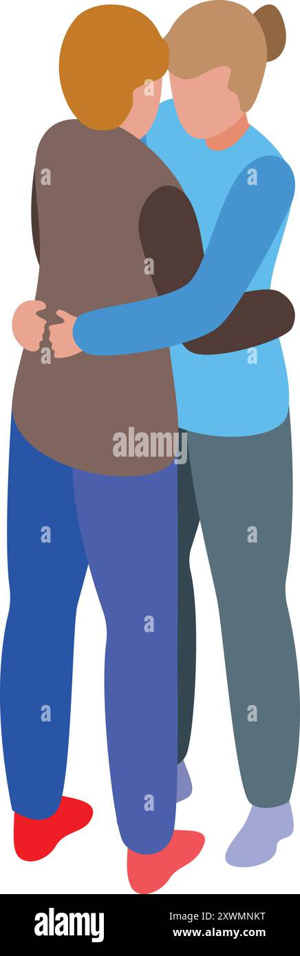 Joyful young couple embracing Stock Vector Images - Alamy