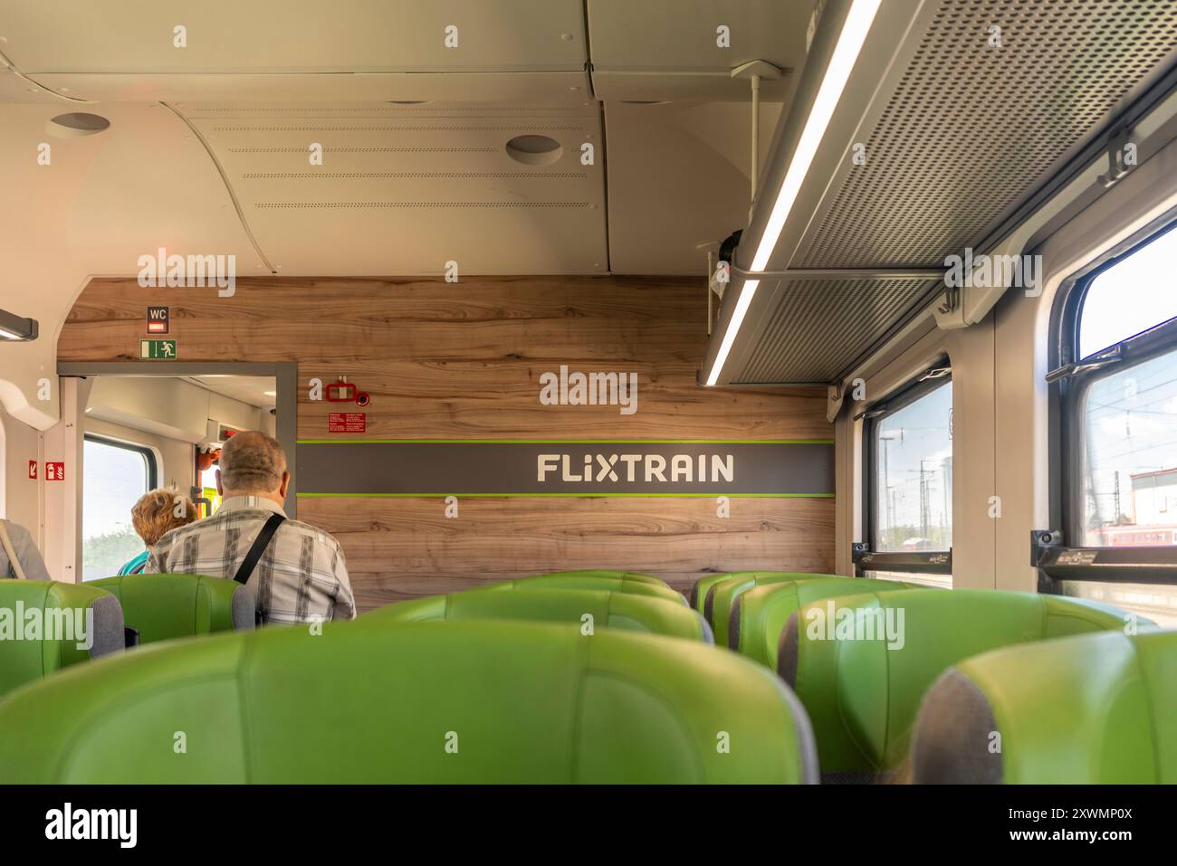 On board of a / interior of a Flixtrain in Germany 2024, EU Stock Photo ...