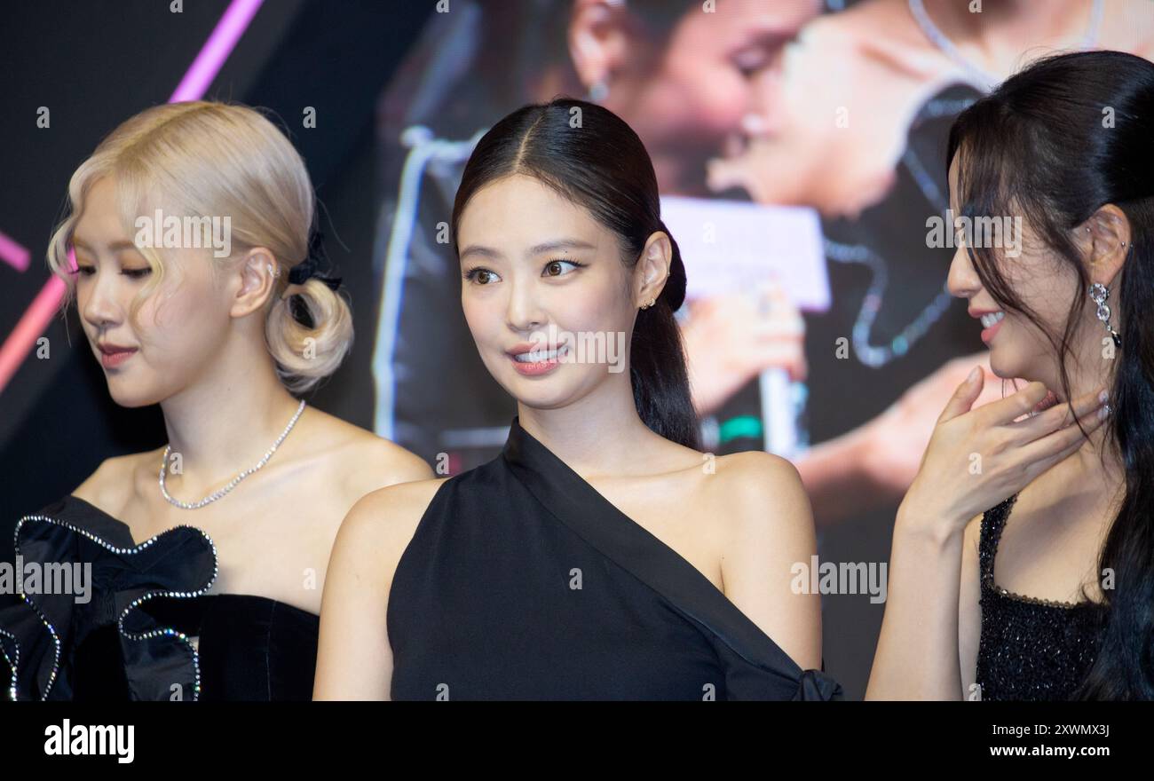 Rose, Jennie and Jisoo (BLACKPINK), August 9, 2024 : (L-R) Rose, Jennie ...