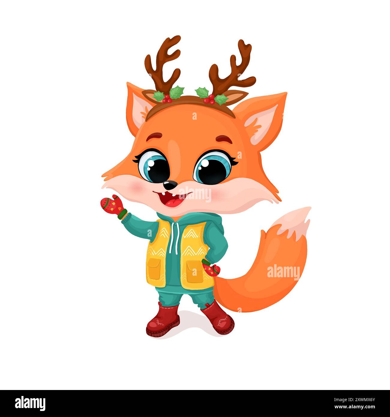 Red orange cartoon style Cut Out Stock Images & Pictures - Alamy
