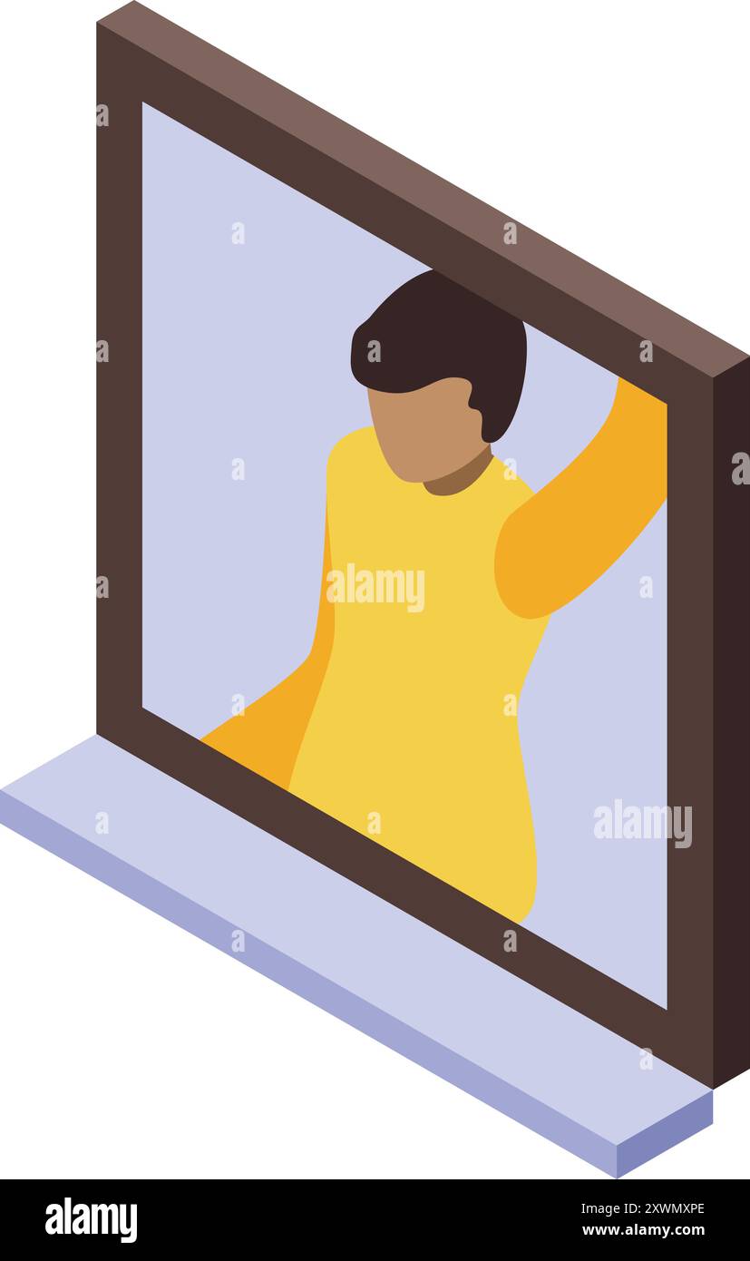 Enjoying view attractive young Stock Vector Images - Alamy