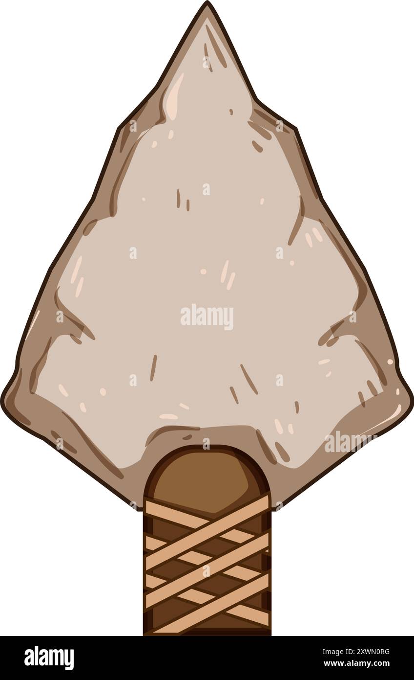 prehistoric arrowhead cartoon vector illustration Stock Vector Image ...