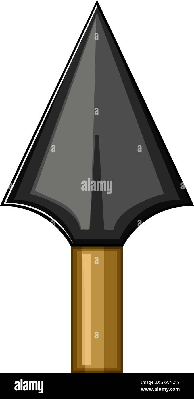 archaeology arrowhead cartoon vector illustration Stock Vector Image ...