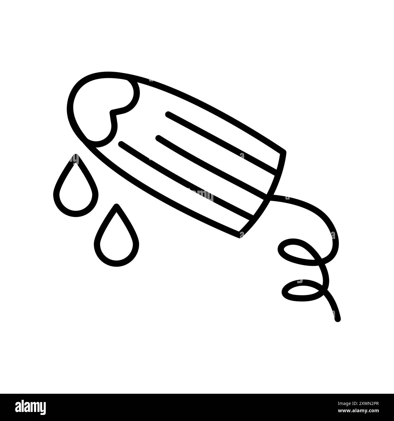 Menstrual tampon line black icon. Sign for web page, mobile app, button ...