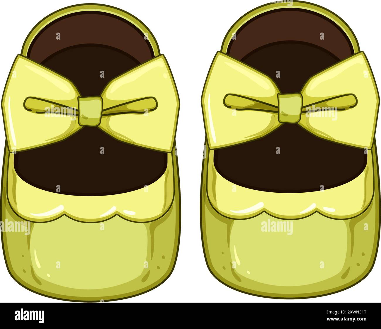 infant baby booties cartoon vector illustration Stock Vector Image ...