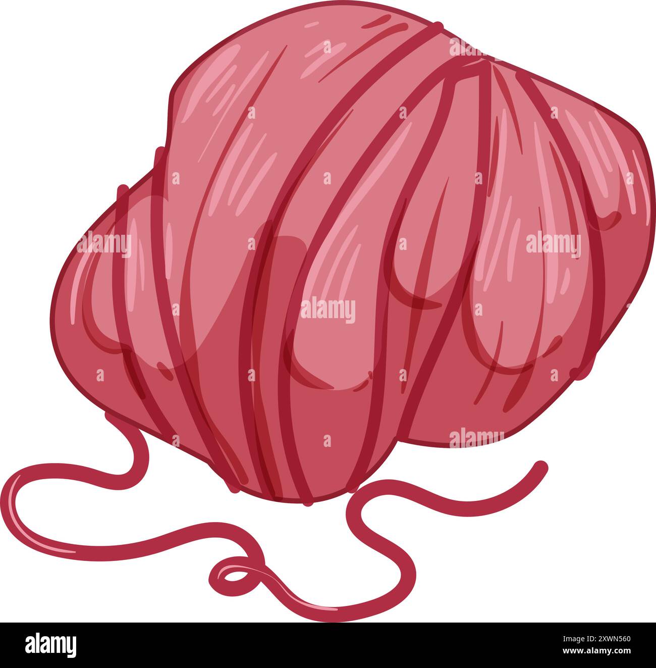 textile ball yarn cartoon vector illustration Stock Vector Image & Art ...