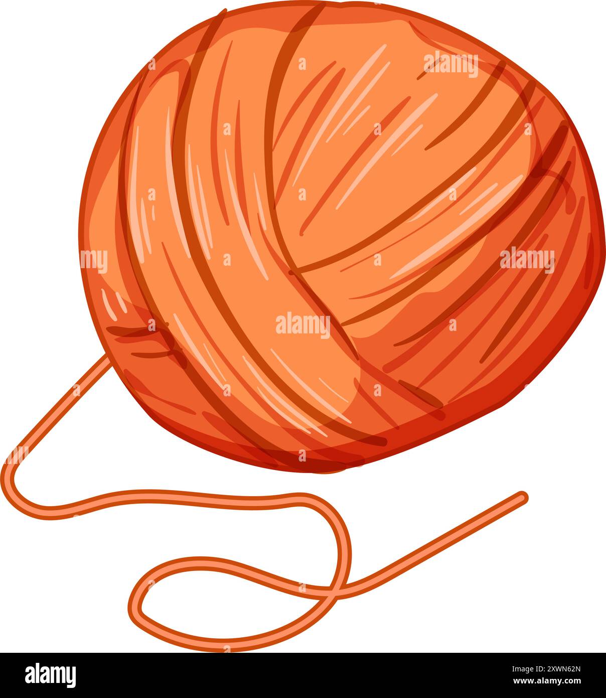 spool ball yarn cartoon vector illustration Stock Vector Image & Art ...