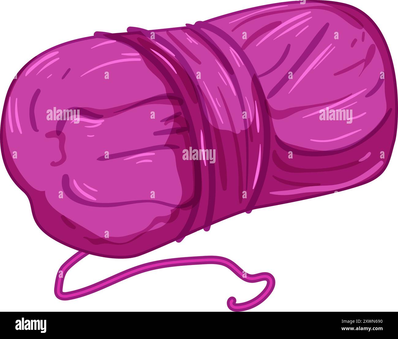 skein ball yarn cartoon vector illustration Stock Vector Image & Art ...