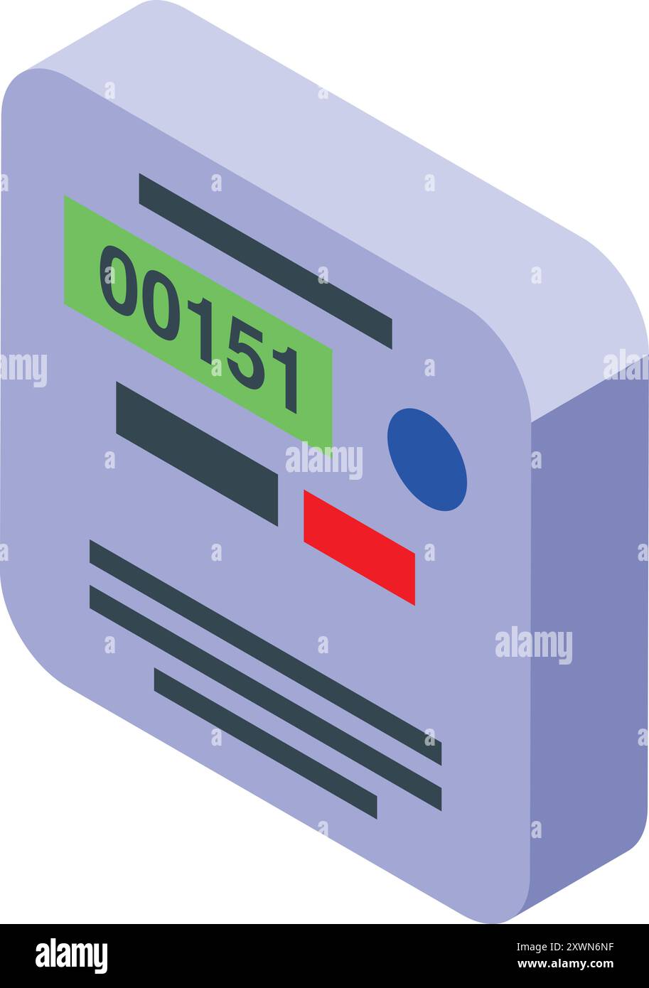 Electric meter is showing energy consumption data on display Stock ...