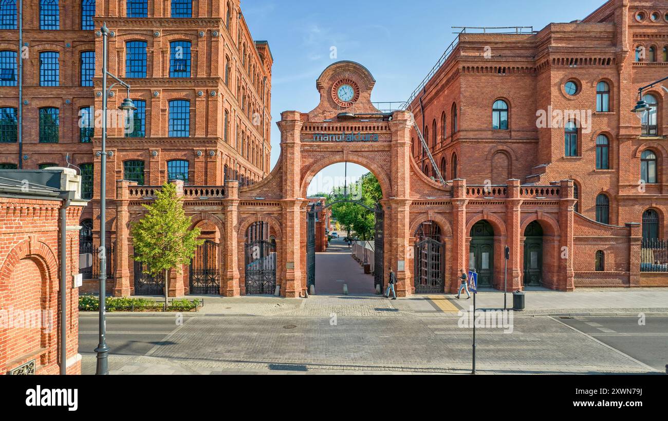 Manufaktura- historic gate- Lodz, Poland Stock Photo - Alamy