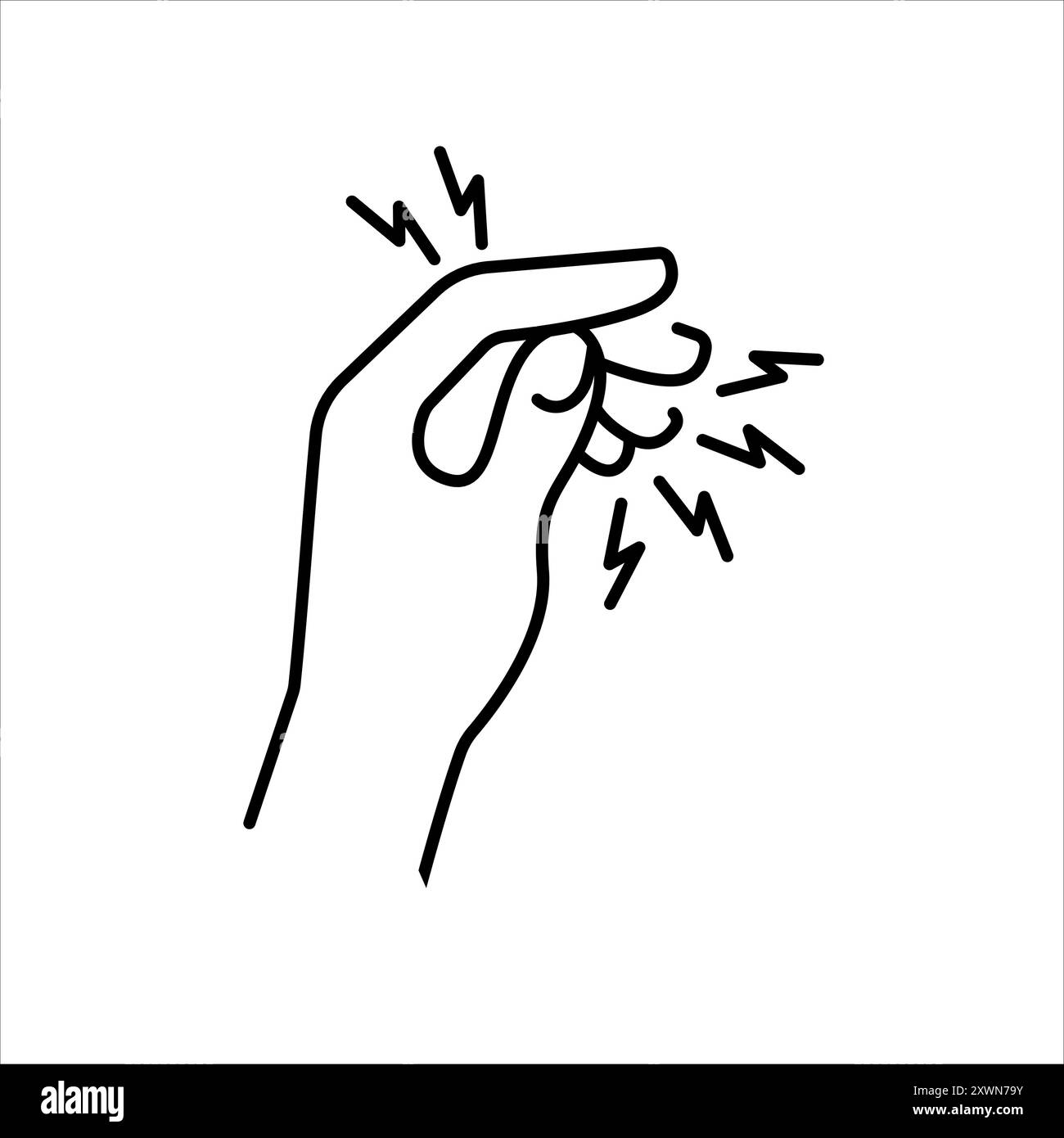 Crush injury fingers Stock Vector Images - Alamy