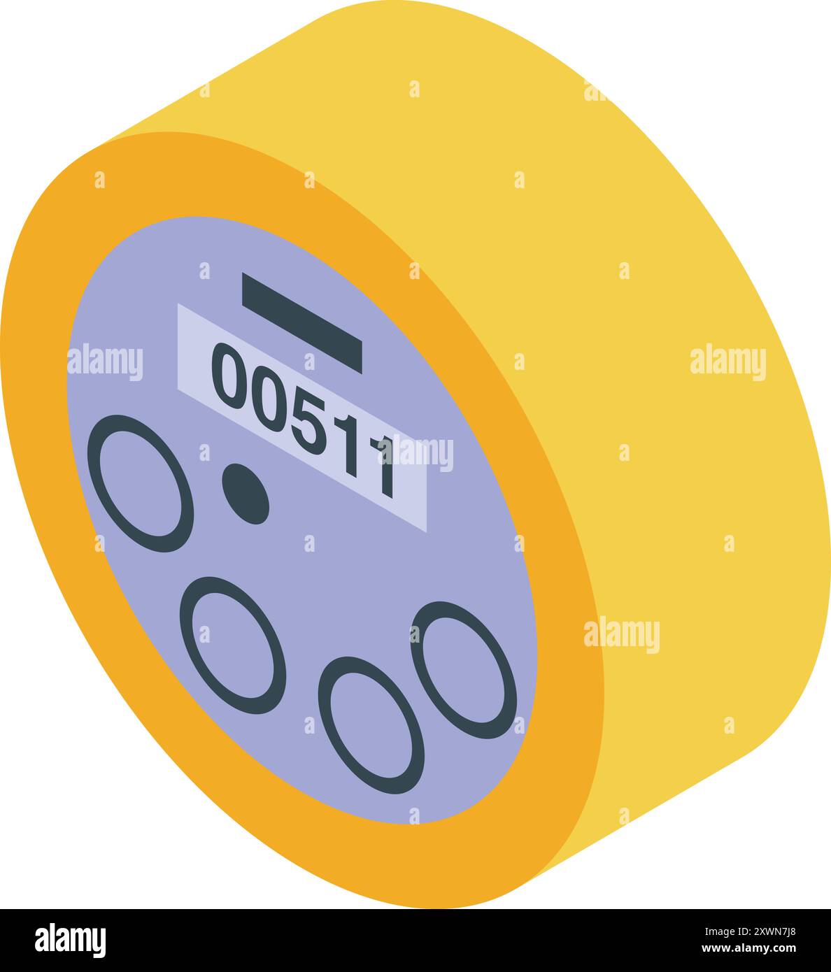 Water meter measuring water consumption in cubic meters, essential ...