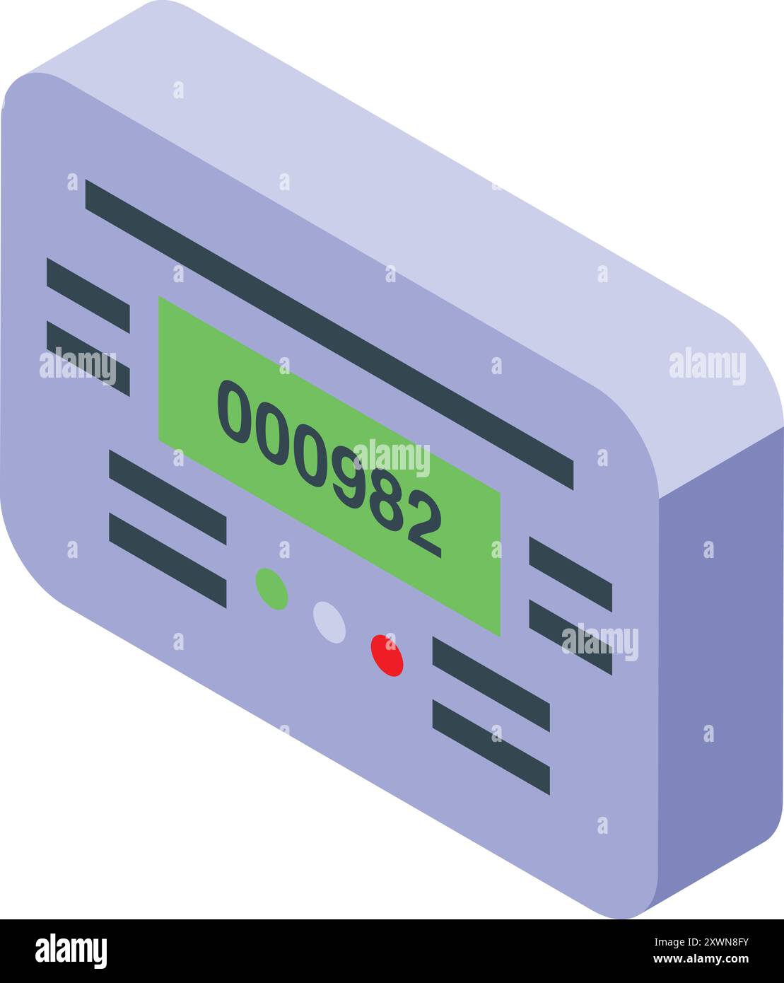 Electric meter showing consumption counter isometric icon, energy ... Electric meter showing consumption counter isometric icon, energy ...