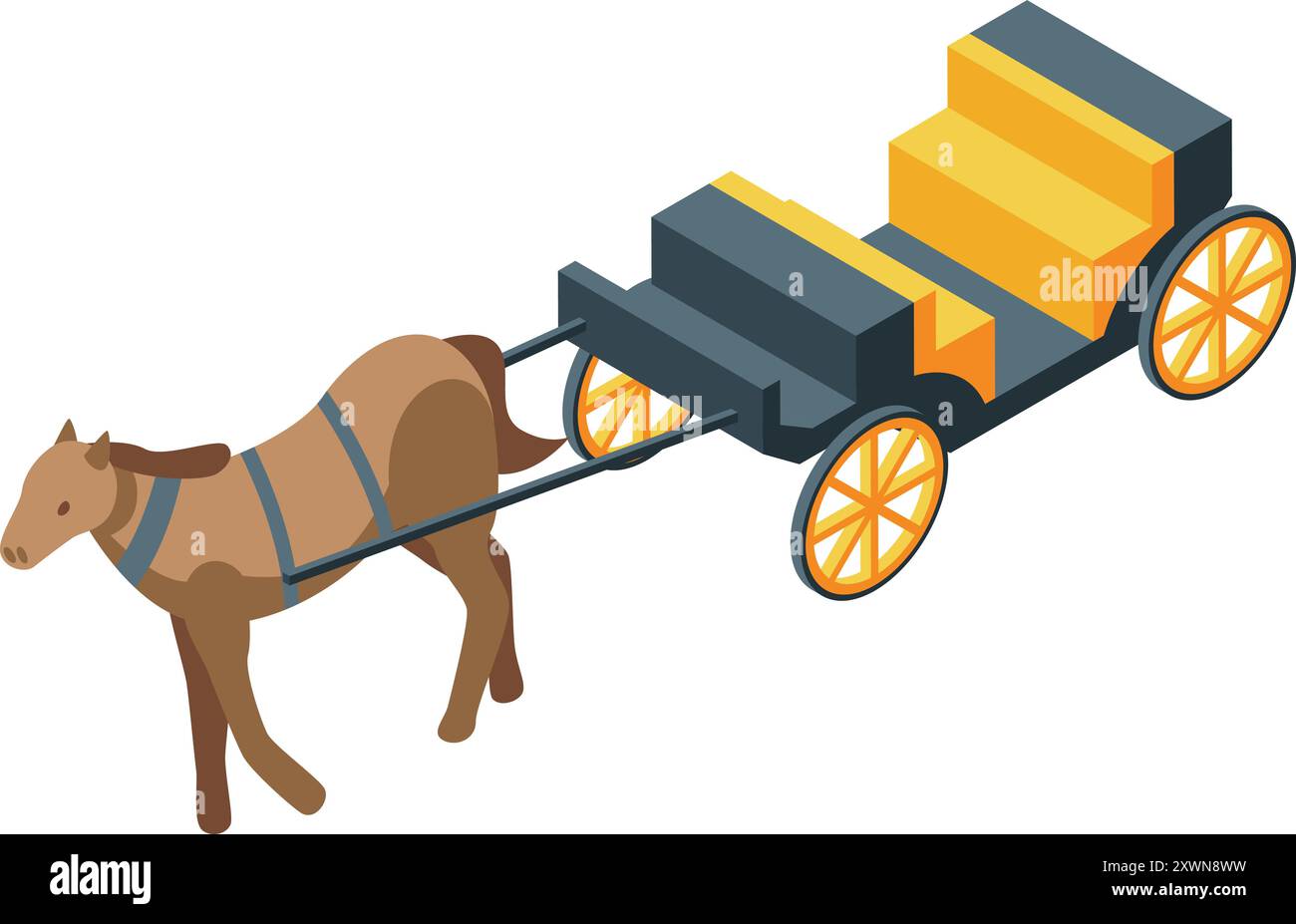 Vintage horse pulling Cut Out Stock Images & Pictures - Alamy