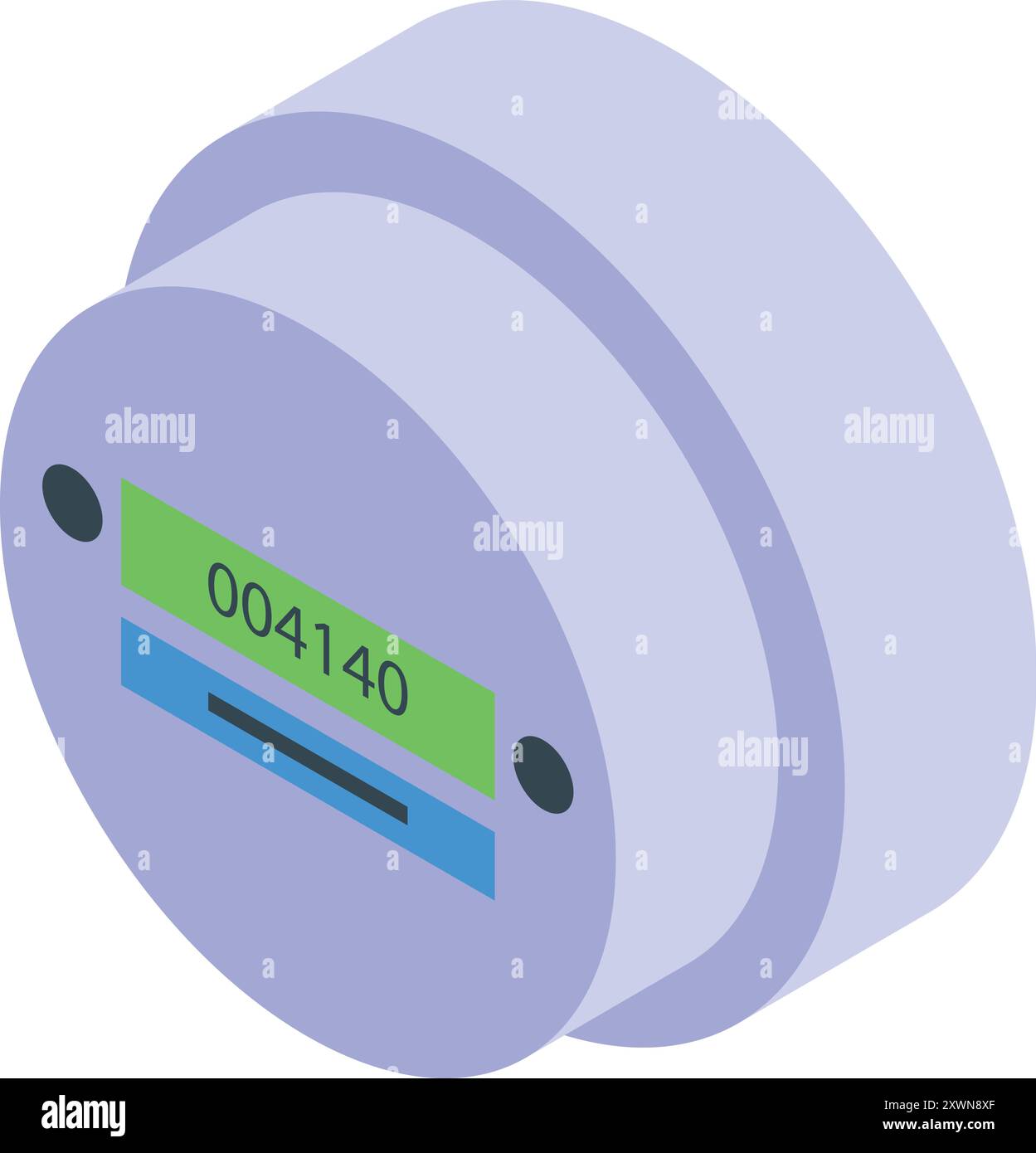 Electric meter is showing energy consumption data in kilowatt hours ...