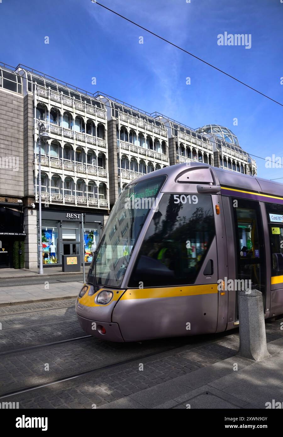 Tram in Dublin Southern Ireland Stock Photo - Alamy