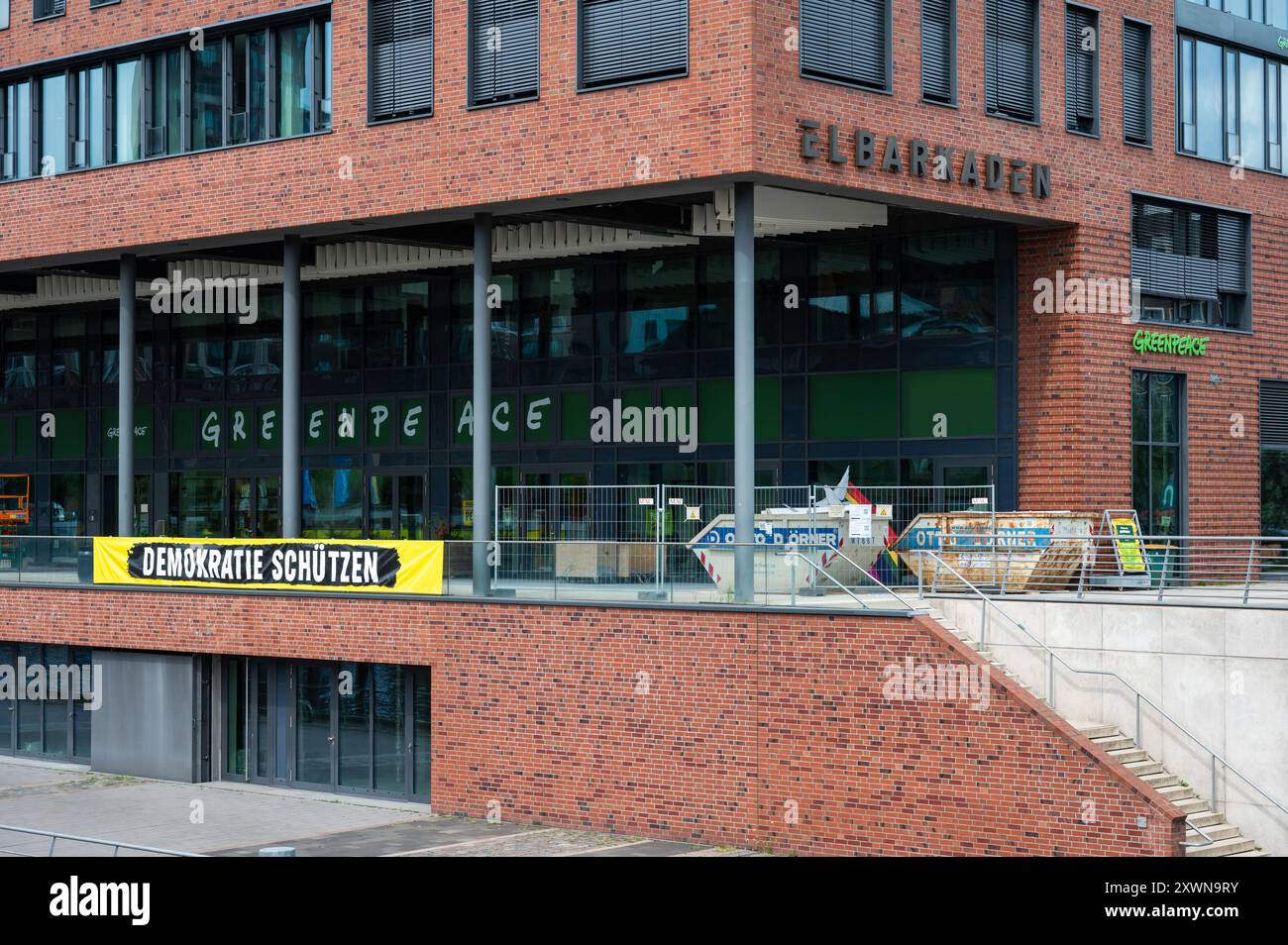 Hamburg, Germany, July 18, 2024 - The Greenpeace headquarters at the ...