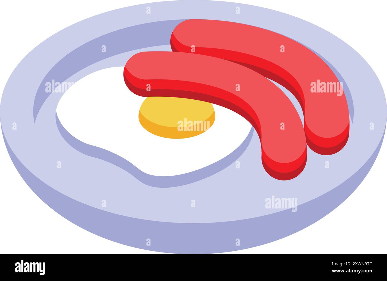 Cooked sausage links Stock Vector Images - Alamy